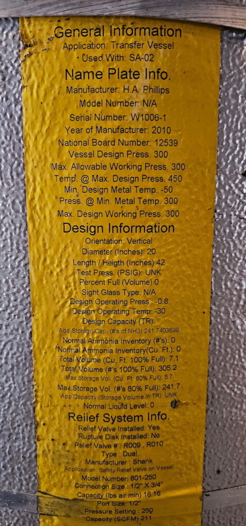 Philips Ammonia Vessel : Built 2010 : Size : 40 X 58"