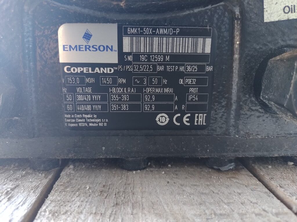 Copeland Semi-hermetic Reciprocating Compressor model 6MK1- 50X Item ...