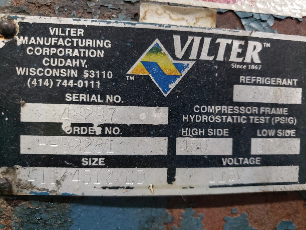 Vilter Ammonia Compressor: Model: VMC 4512 XL with Electric Motor: Item ...